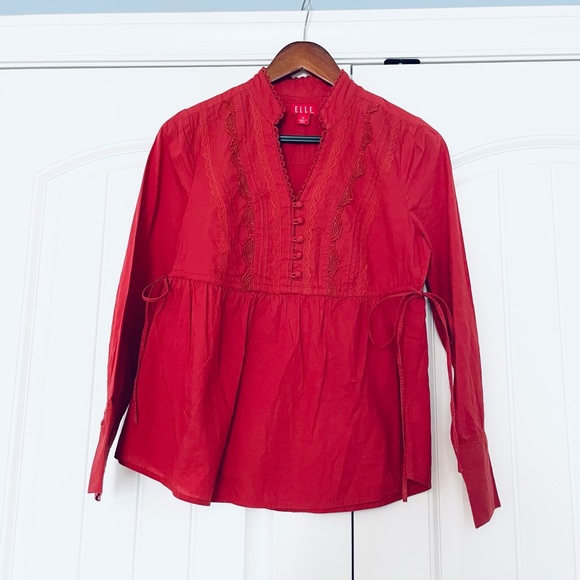 Elle | Tops | Elle Embroidered Blouse | Poshmark